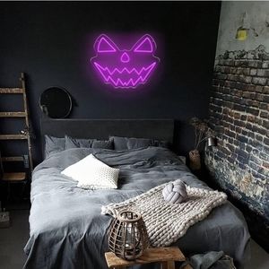 Wall Decor | Ghost Face Neon Signs For Wall Room Party Spooky Decor ...